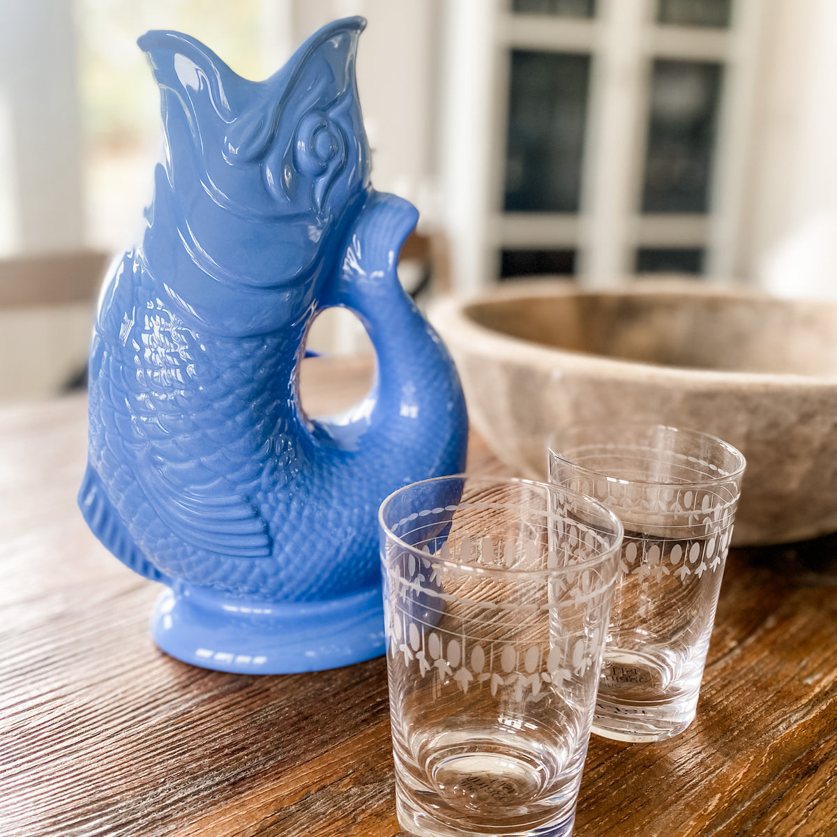 Just In - The Sea Blue Gluggle Jug – Rhubarb & Hare