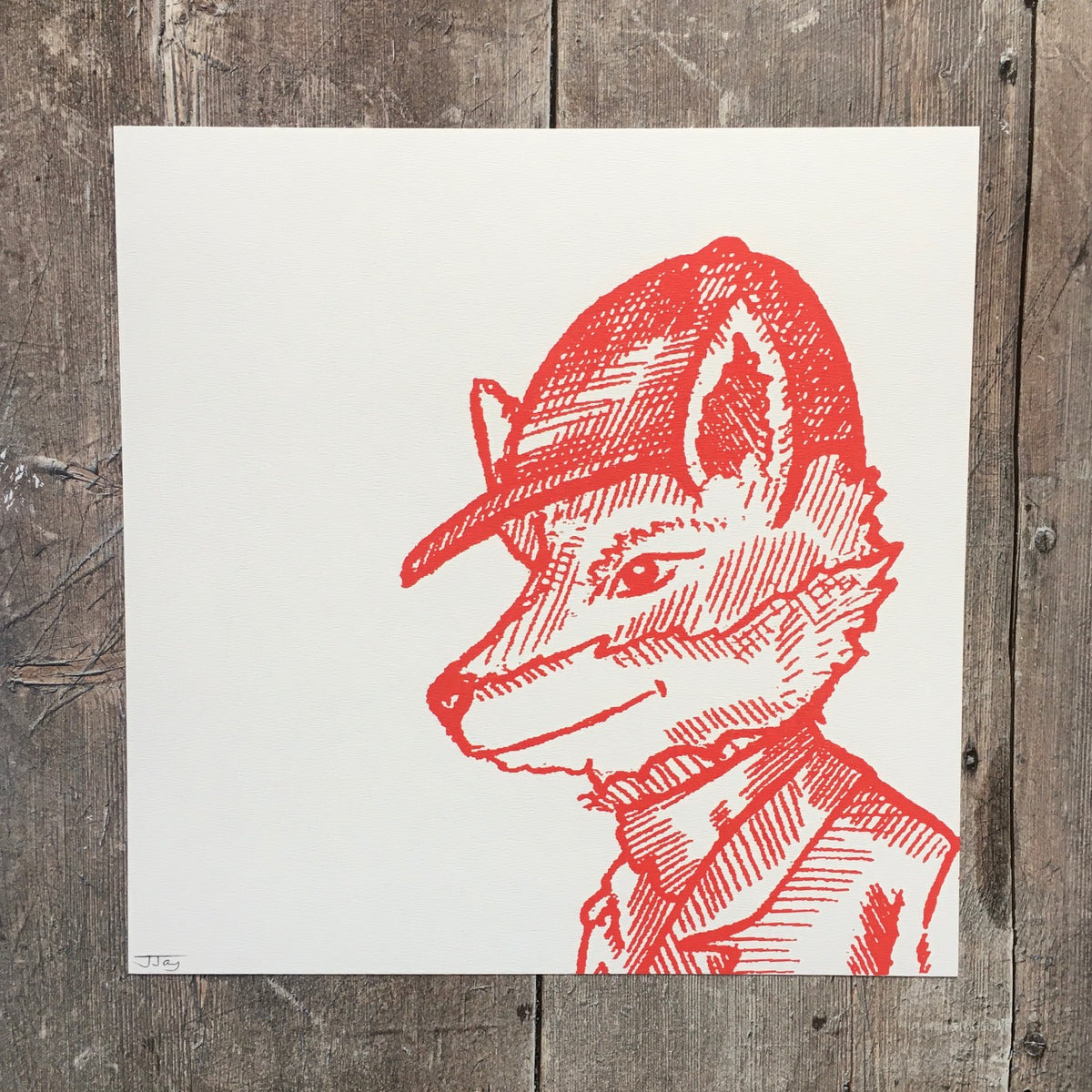 Edgar Fox - Character Portrait Print – Rhubarb & Hare