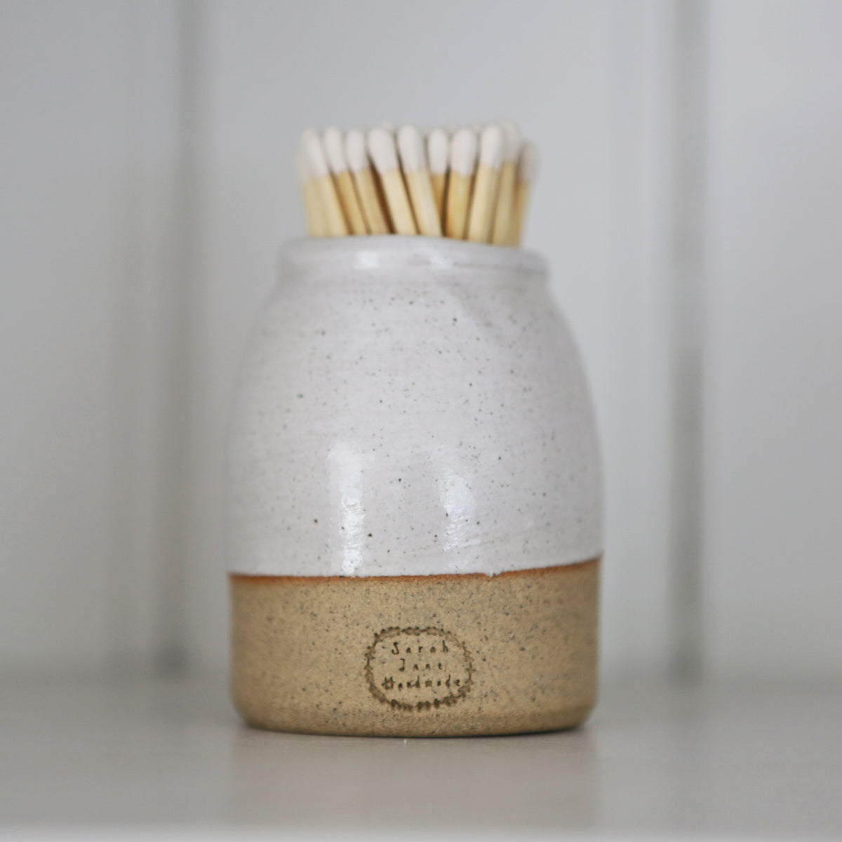 Handmade Match Striker in White – Rhubarb & Hare