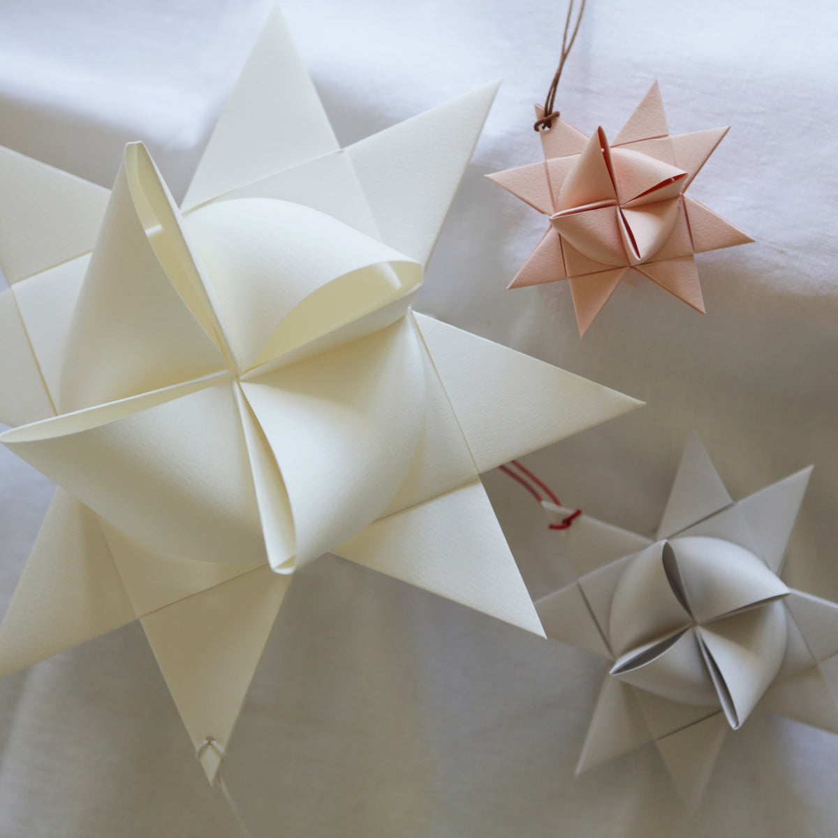 Handmade Paper Danish Star - Small in Pale Pink – Rhubarb & Hare